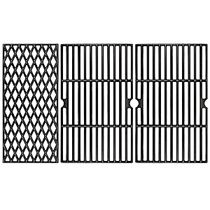 Uniflasy Cast Iron Cooking Grates for Dyna glo DGH450CRP DGH450CRP-D 4 Burner, DGH485CRP DGH474CRP 5 Burner Cooking Grid Replacement Part Kit