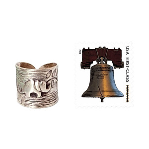 NOVICA Artisan Handmade Sterling Silver Wrap Ring Fair Trade Elephant Theme No Stone Thailand Aluminum Gray Glacier Grey Animal Themed [ring Front 0.7 in W Band Width 4 mm W] ' Thai Forest Elephant'