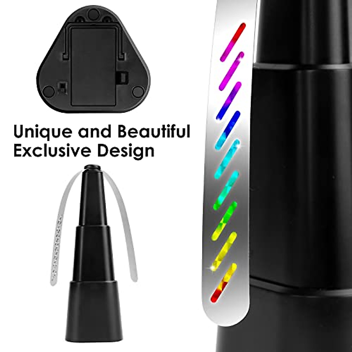 KTDRJN 4 Pack Fly Fan for Table,Food Fan for Indoor Outside,Portable Outdoor Picnic Fan,Batteries Powered Table Fly Fan for Restaurant, Party, Home,Outdoor Dinner(Black)