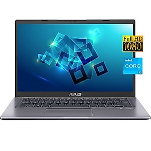 ASUS 2022 Newest VivoBook 14 Laptop, 14 inch IPS FHD Display, Intel Core i3-1115G4, 8GB RAM, 512GB SSD, Fingerprint Reader, Wi-Fi, Bluetooth, Windows 11 Home in S Mode, Bundle with Cefesfy Accessory