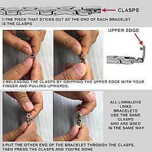 Fashion Lady Stainless steel Medical Alert id Bracelets with Free Engraving (Gold-6.5 in)