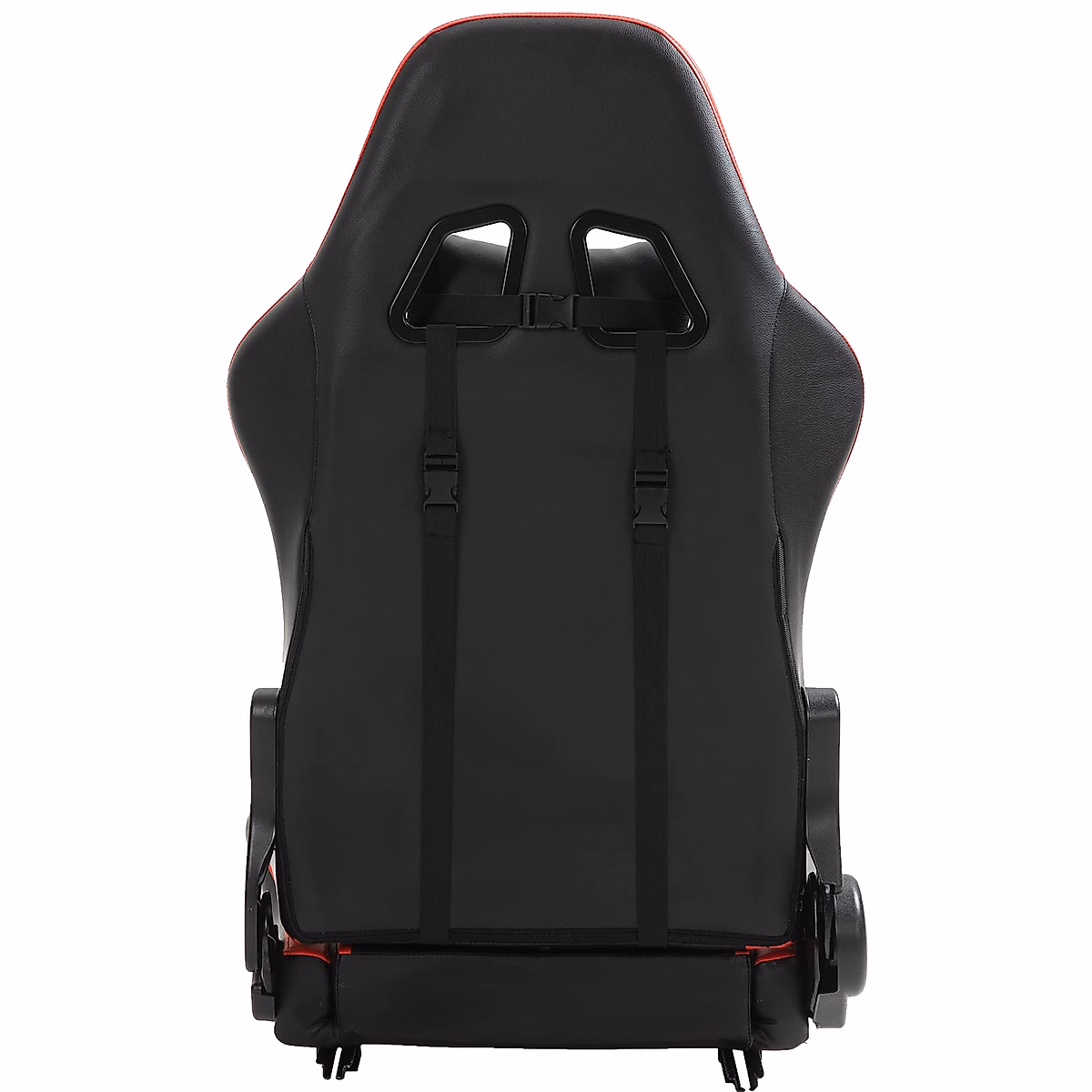 Supllueer Racing Seats Double Slide Rails Universal Racing Seats with Neck Waist Pillows fit Racing Simulator Cockpit Stand,Backrest 170 ° Ergonomic Adjustment,NO Stand