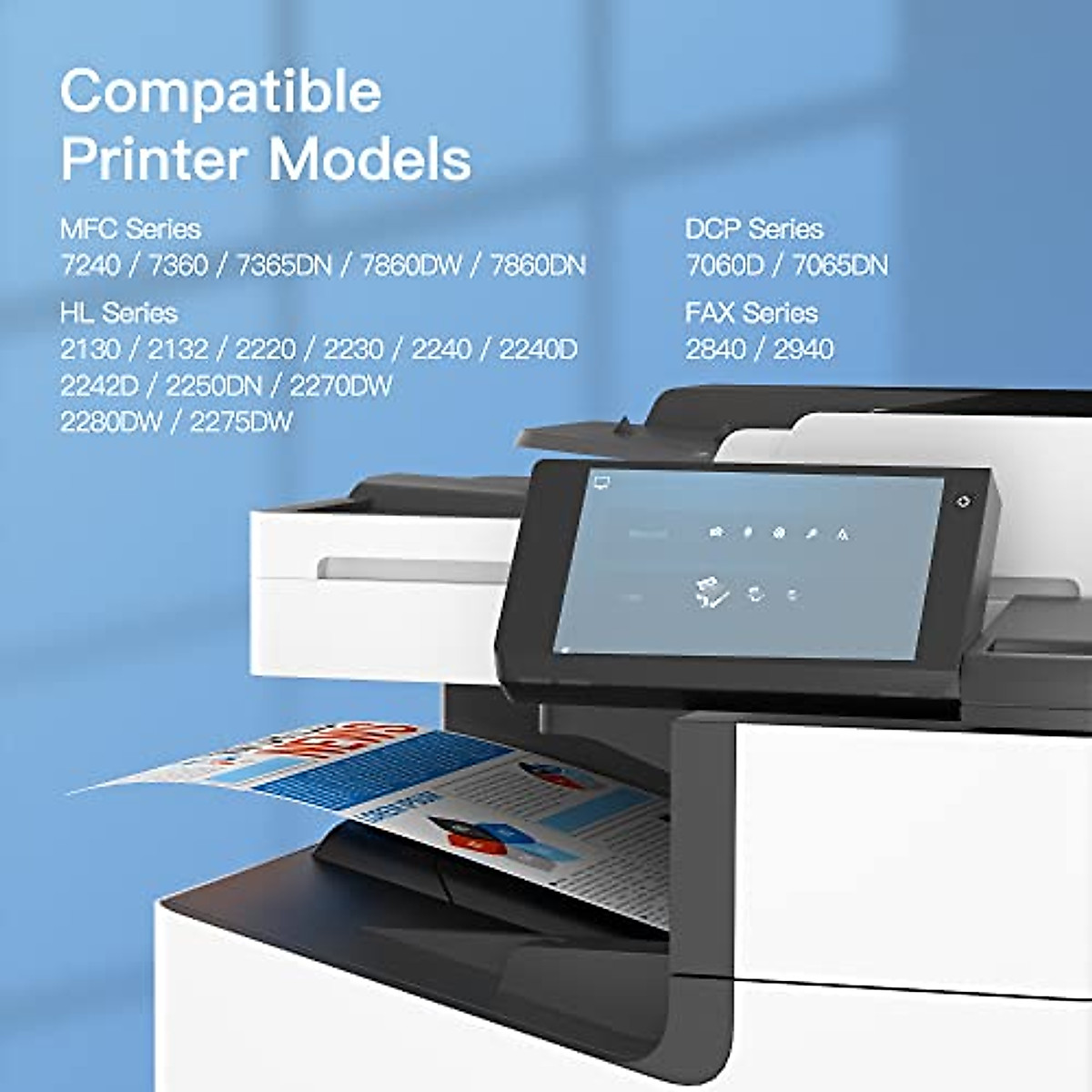 GPC Image Compatible Toner Cartridge Replacement for Brother TN450 TN-450 TN420 to use with HL-2270DW HL-2280DW MFC-7360N MFC-7860DW HL-2240 IntelliFax 2840 Printer Tray (4 Black)