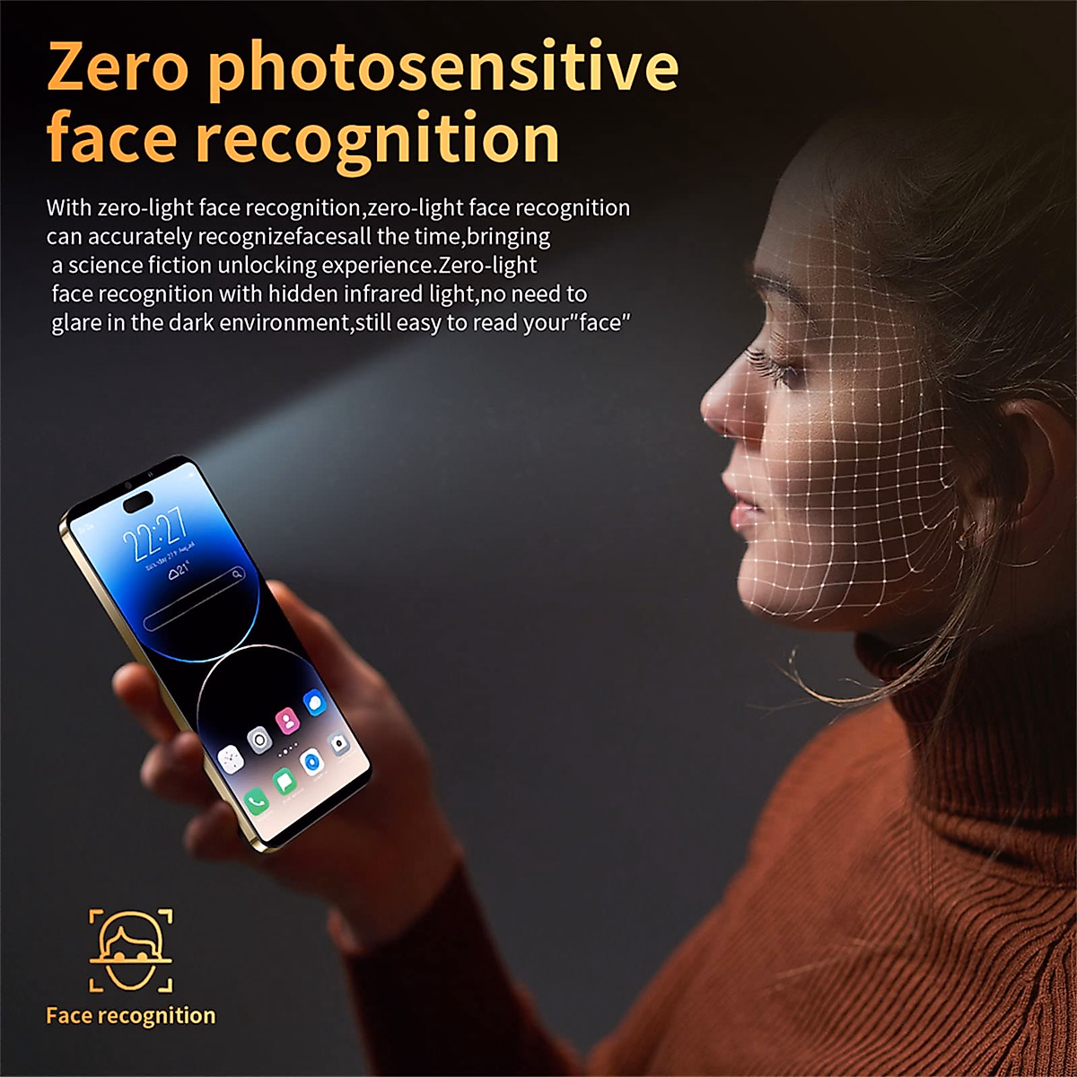 Smartphone for Android11, 6.1in 4GB 64GB MT6889 Ten Core CPU Cell Phone, 2G 5G Dual WiFi, GPS Navigation, 5.0, 8MP+16MP Dual Camera, Dual SIM Cards