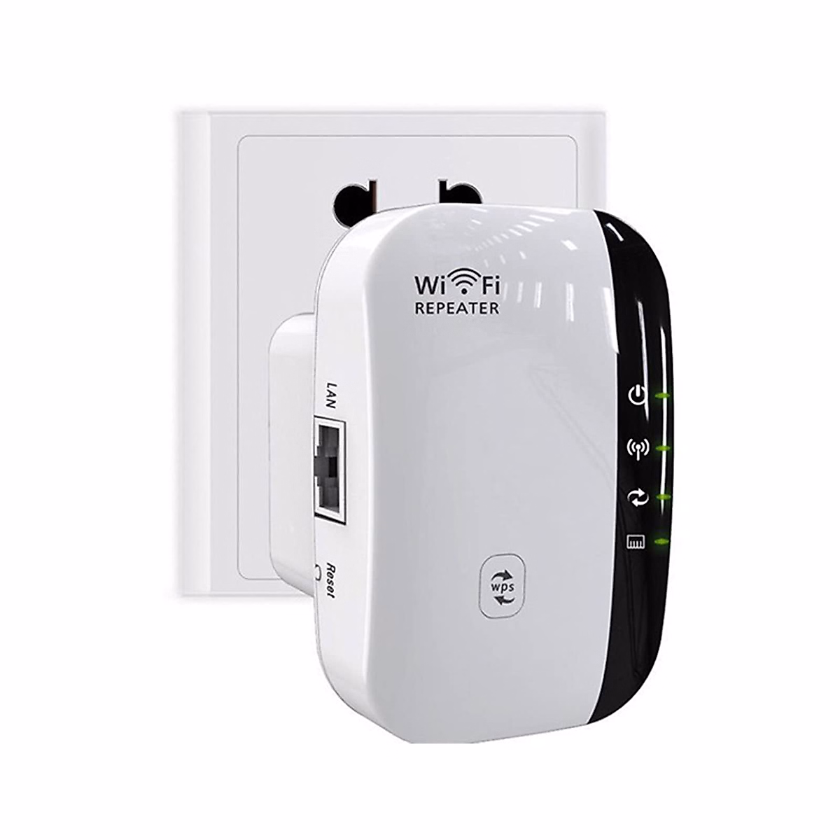 300Mbps WiFi Extender Signal Booster, Wireless Dual-Band Network Repeater, with Ethernet Port, 1-Tap Setup Access Point,Covers Up to 2640 Square Feet, WiFi Range Extender