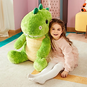 IKASA Large Dinosaur Stuffed Animal Plush Toy,Giant T-Rex Cute 23" Jumbo Soft Toys,Huge Big Size Fluffy Plushy Fat Plushie,Gifts for Kids