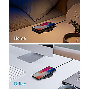 Anker 10W Max, 2 Pack 313 Wireless Charger (Pad), Qi-Certified Wireless Charging 7.5W for iPhone 14/14 Pro/14 Pro Max/13/13 Pro Max, Galaxy S10 S9 S8, S9 Plus (No AC Adapter)