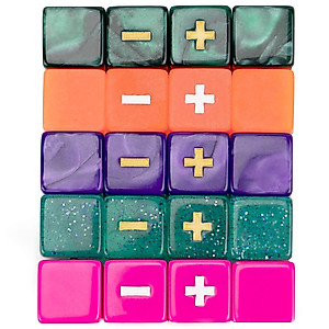 Wiz Dice - Fudge Dice GM Starter Set - Polyhedral Set with Bag for RPG Adventure Games - D6 Dice with Plus, Minus, and Blank Faces - Mystical - 20 ct