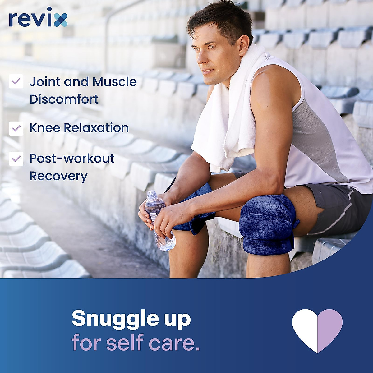 REVIX Microwavable Knee Heating Pad for Knee, Reusable Microwave Heating Pad for Knees, Elbow, Muscle and Joints, Natural Hot and Cold Pack Therapy