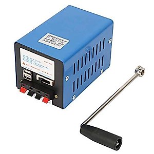 Manual Hand Cranking Generator，Portable High Power Hand-cranked Charging Generator USB Charging Emergency Dynamotor for Camping Outdoor Survival