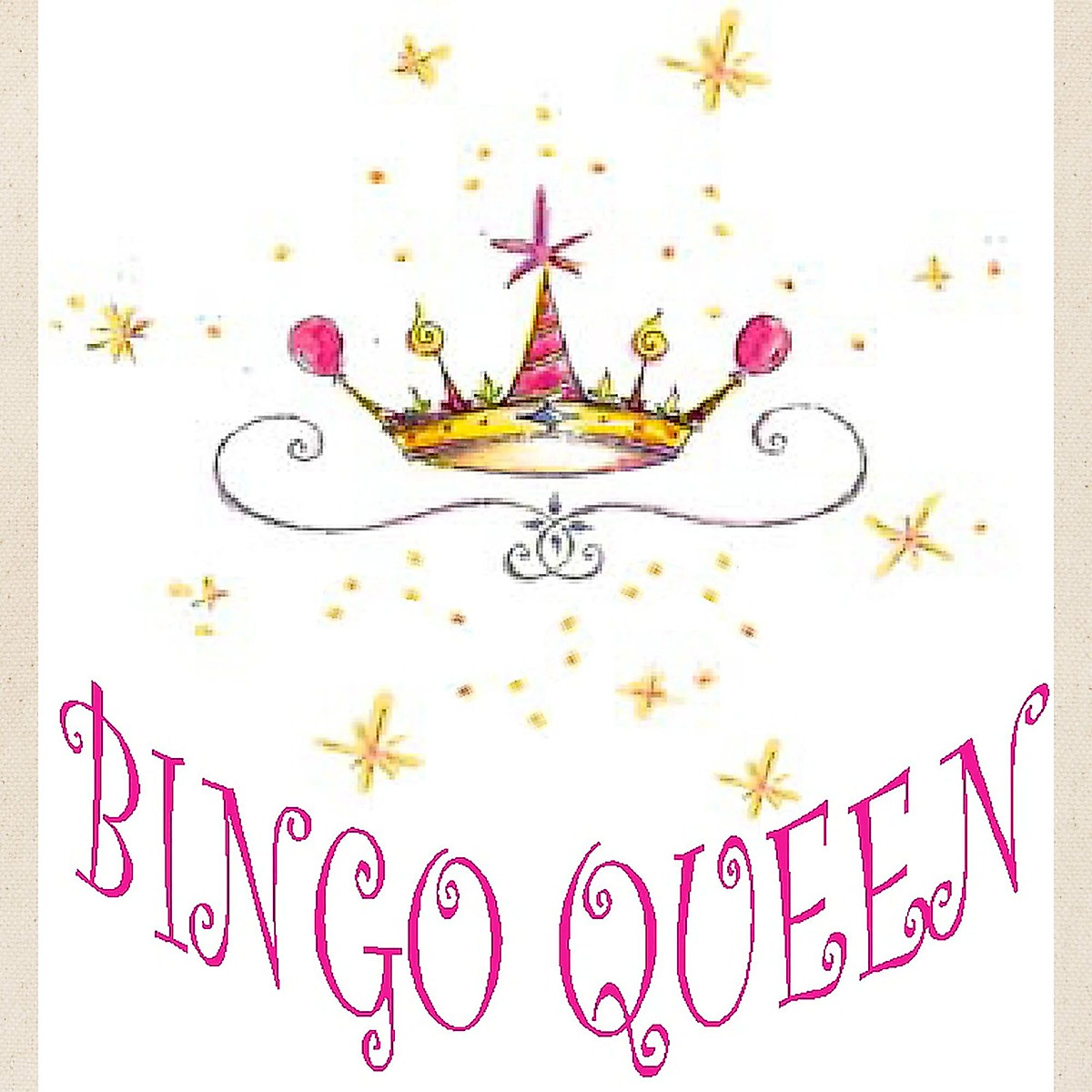 CafePress BINGO QUEEN Tote Bag Natural Canvas Tote Bag, Reusable Shopping Bag