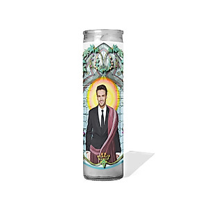 Saint Liam Payne - Celebrity Prayer Candle : Unscented | 8 inch Glass Prayer Votive - Handmade in USA | Funny Gift Idea