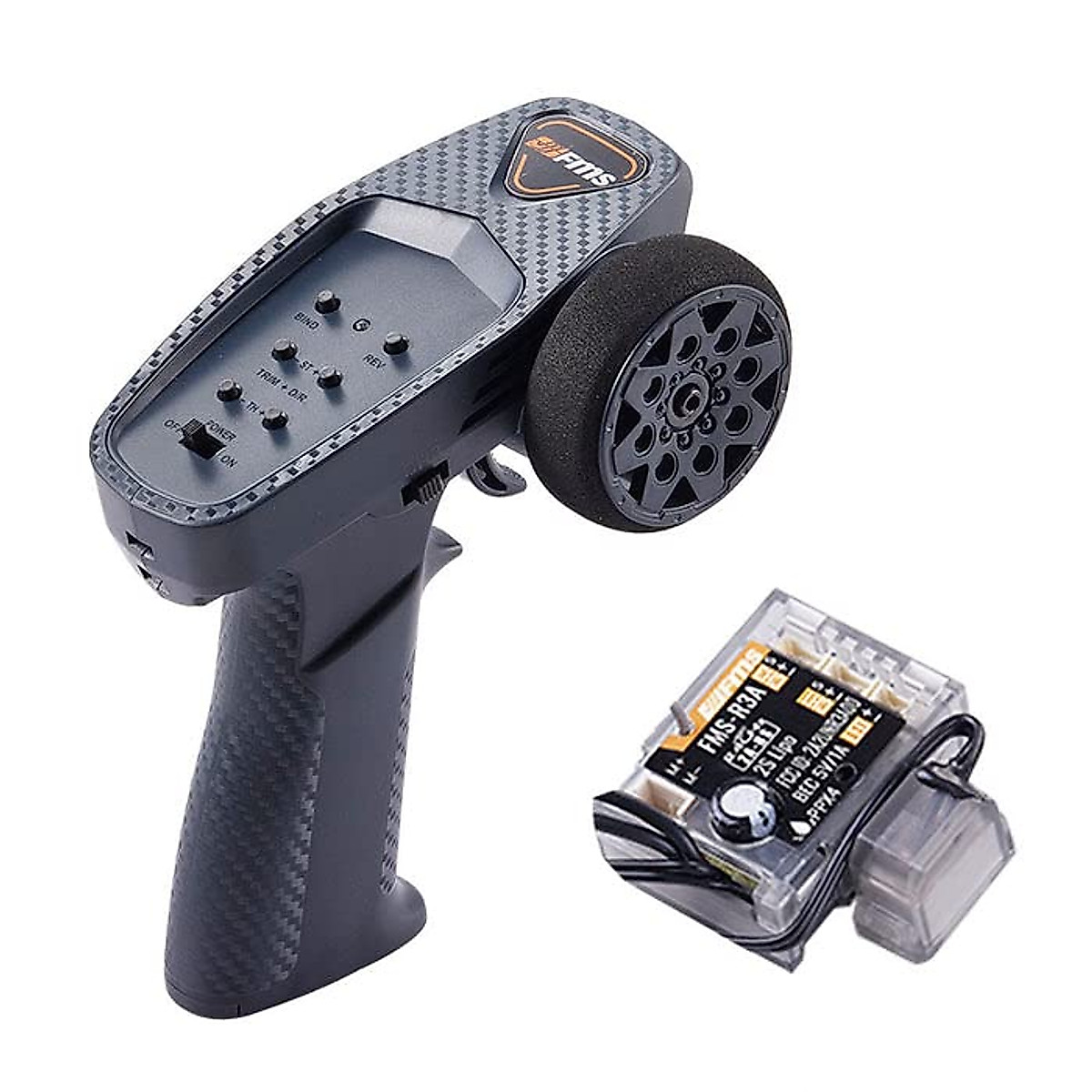 FMS FCX24 RC Vehicle Parts:G3 + R3A Transmitter Receiver Set V2 - for for 1:24 Smasher, K5 Blazer