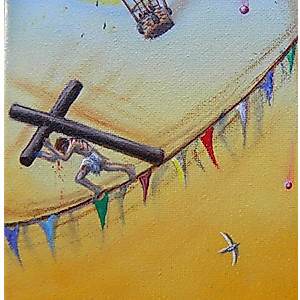 Joseph KALIHER (Texas 1970) ALLEGORY of a WALK YONDER THE NEW WORLD ORDER 50x50