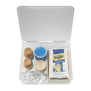 mDesign Plastic Kitchen Pantry and Fridge Storage Organizer Box Containers with Hinged Lid for Shelves or Cabinets, Holds Food, Snacks, Seasoning, Condiments, Utensils, Ligne Collection, 6 Pack, Clear