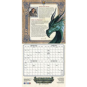 2021 Dragons by Ciruelo 16-Month Wall Calendar