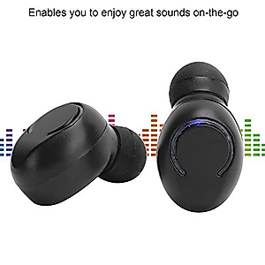 Kafuty-1 Wireless Earphones, Bluetooth Earbuds, in-Ear Wireless Headset, 2.4G Ergonomic Ear Buds, for Running, Jogging or Exercising. Black(Black)