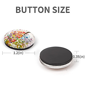 12Pcs Glass Fridge Decorative Magnets - Tree of Life Refrigerator Glass Magnets for Office Whiteboard and Household Cabinet Decoration, Strong Magnetic Power to Perfectly Hold Photos and Documents