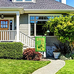 Boao St Patrick's Day Garden Flag Shamrock Double Sided Irish Shamrock Yard Flag Holiday Decorative Flag 12 x 18 Inch for St Patrick's Day Indoor Outdoor Decoration