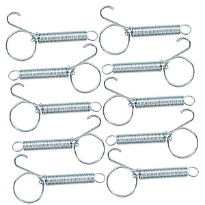 Balacoo 10 Pcs cage Door Spring Hook Critter Nation cage Metal Clothes Hanger Finger Spring latches Metal Hangers cat cage latches Birds cage Hook Stainless Steel Guinea Pig Dedicated