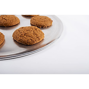 Norjac Pizza Pan 16 inch, 6 PACK Baking Tray Coupe Solid Style, Pure Food-Grade Aluminum, Made in Canada, Rust Free