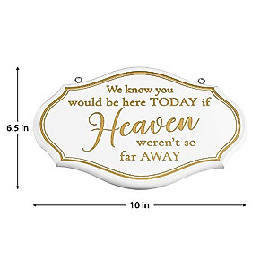 Lillian Rose White Metallic Gold Memorial Wedding Chair Sign, 10"x7.5"