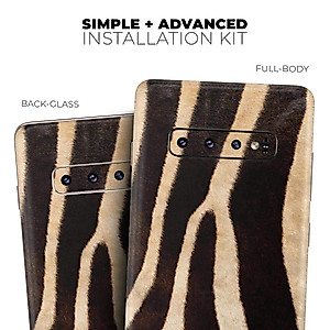 DesignSkinz Real Zebra Print Texture Protective Vinyl Decal Wrap Skin Cover Compatible with The Samsung Galaxy S20 (Screen Trim & Back Glass Skin)