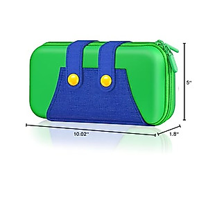 Switch Case, Switch Carrying Case Compatible with Nintendo Switch & Switch OLED Console, Portable Hard Shell Travel Storage Switch Carrying Case for Switch Accessories & Games, Switch Game Case Green