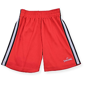 Spalding Boys 2 Pack Performance Basketball Shorts, Red/Black, 5/6