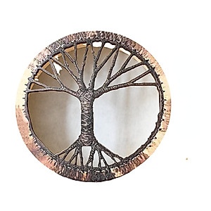 Drincoshow Tree of Life Flower Ring Drum Surface Siberian Qiufeng Drum Decorative Drum Festival Percussion Drum (Tree Drum)