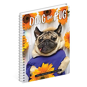 Willow Creek Press Doug the Pug Softcover Weekly Planner 2024 Spiral-Bound Engagement Calendar (6.5" x 8.5")