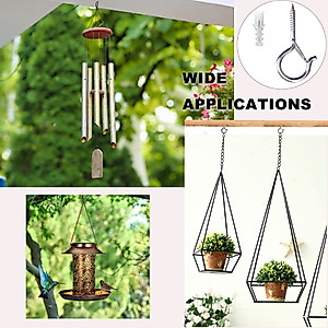 PlusRoc 20 Pack Stainless Steel Hooks for Hanging Christmas Xmas String Lights Outdoor Plants, 2.2 Inch Silver Cup Hooks Screw in Ceiling Hooks Eye Hook Q-Hanger, Wall Mount Ceiling Mount