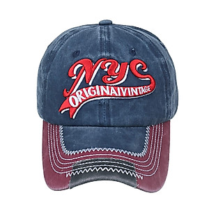 Women and Men Breathable Beach Adjustable Baseball Cap Hip Hop Hat Sun Hat(Blue, Free)