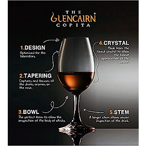 GLENCAIRN WHISKY COPITA GLASS IN GIFT CARTON WITH TASTING CAP