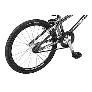 Mongoose Title Micro BMX Race Bike, 20-inch Wheels, Beginner Riders, Lightweight Tectonic T1 Aluminum Frame and Internal Cable Routing, Charcoal