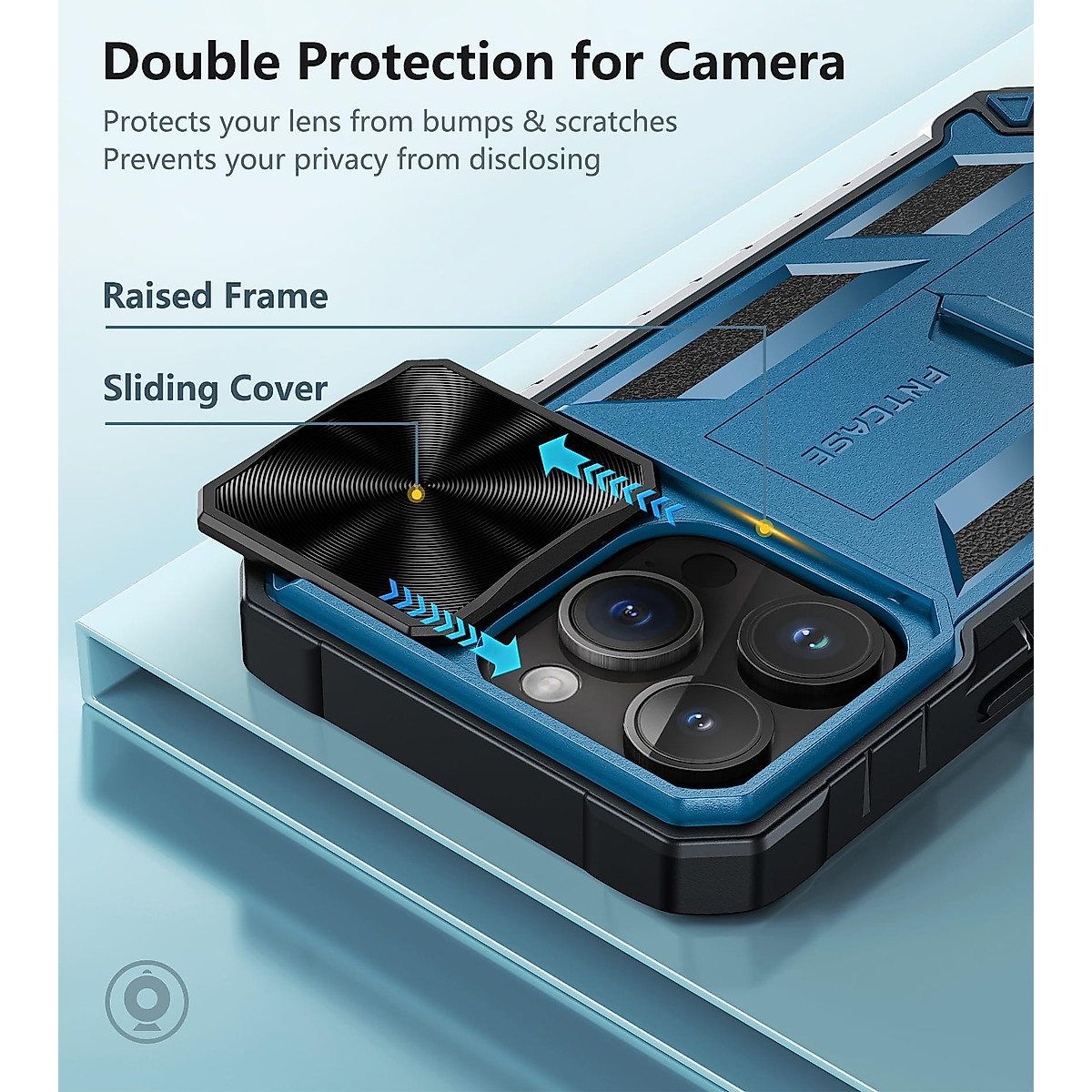 FNTCASE for iPhone 14-Pro Phone Case: Military Grade Drop Proof 13 Pro & 14 Pro Cases Mobile Cover with Kickstand & Slide | Rugged Shockproof Protective Cell Phonecase for Apple 14pro/13pro 6.1''