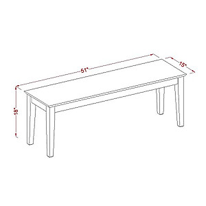 East West Furniture CANO6C-MAH-W Dining Table Set, 6-Piece