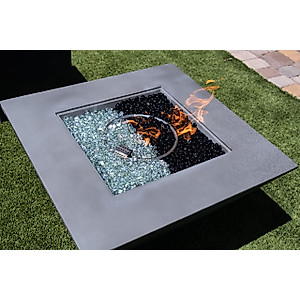 AKOYA Outdoor Essentials 10-Pound Fire Glass Round Drops 3/4 inch Reflective Tempered Crystal Beads for Fire Pit (10 lbs - 3/4 inch, Clear Crystals)