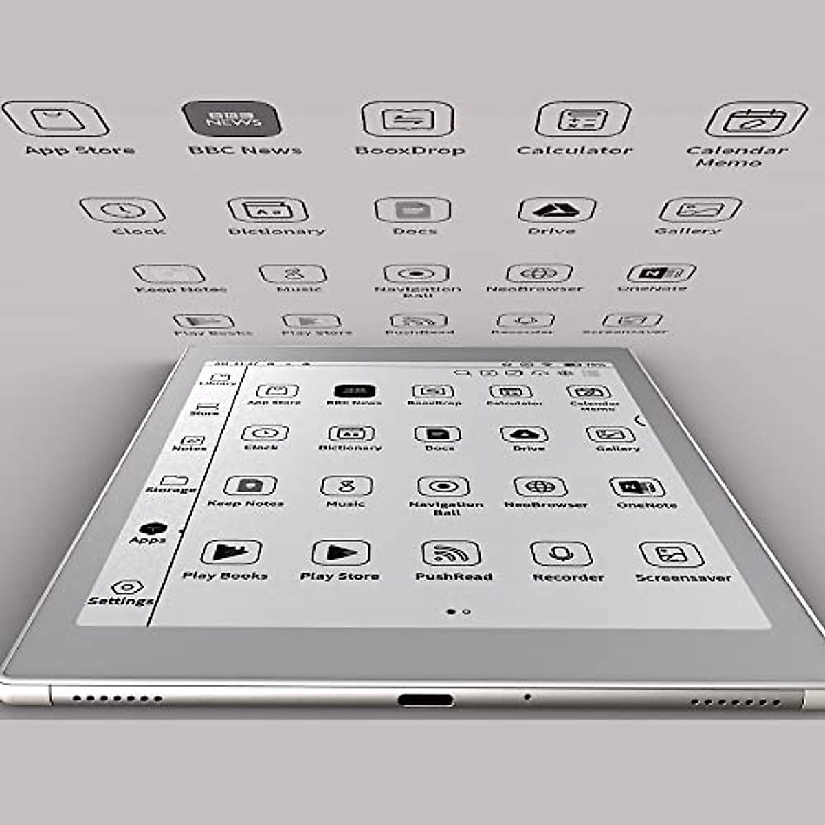 BOOX Nova Air2 7.8 ePaper 300 DPI Black E Ink Tablet 3G 32G B/W