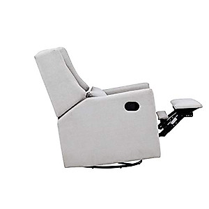 Suite Bebe Pronto Gliding Swivel Recliner, 29x35x40.5 Inch (Pack of 1), Blanco White Fabric