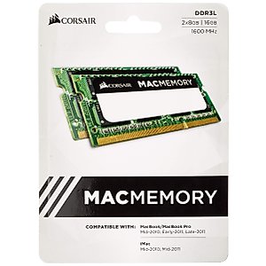 Corsair CMSA16GX3M2A1600C11 Apple Certified 16 GB (2x8 GB) DDR3 1600MHz (PC3 12800) Laptop Memory 1.35V