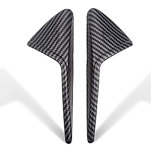 Yooyatt Turn Signal Side Camera Cover for Tesla Model 3/Y/S /X, ABS Plastic Carbon Fiber Pattern Left Right Camera Driving Recorder Protection Shell 2pcs (Side Camera, Matte Black)