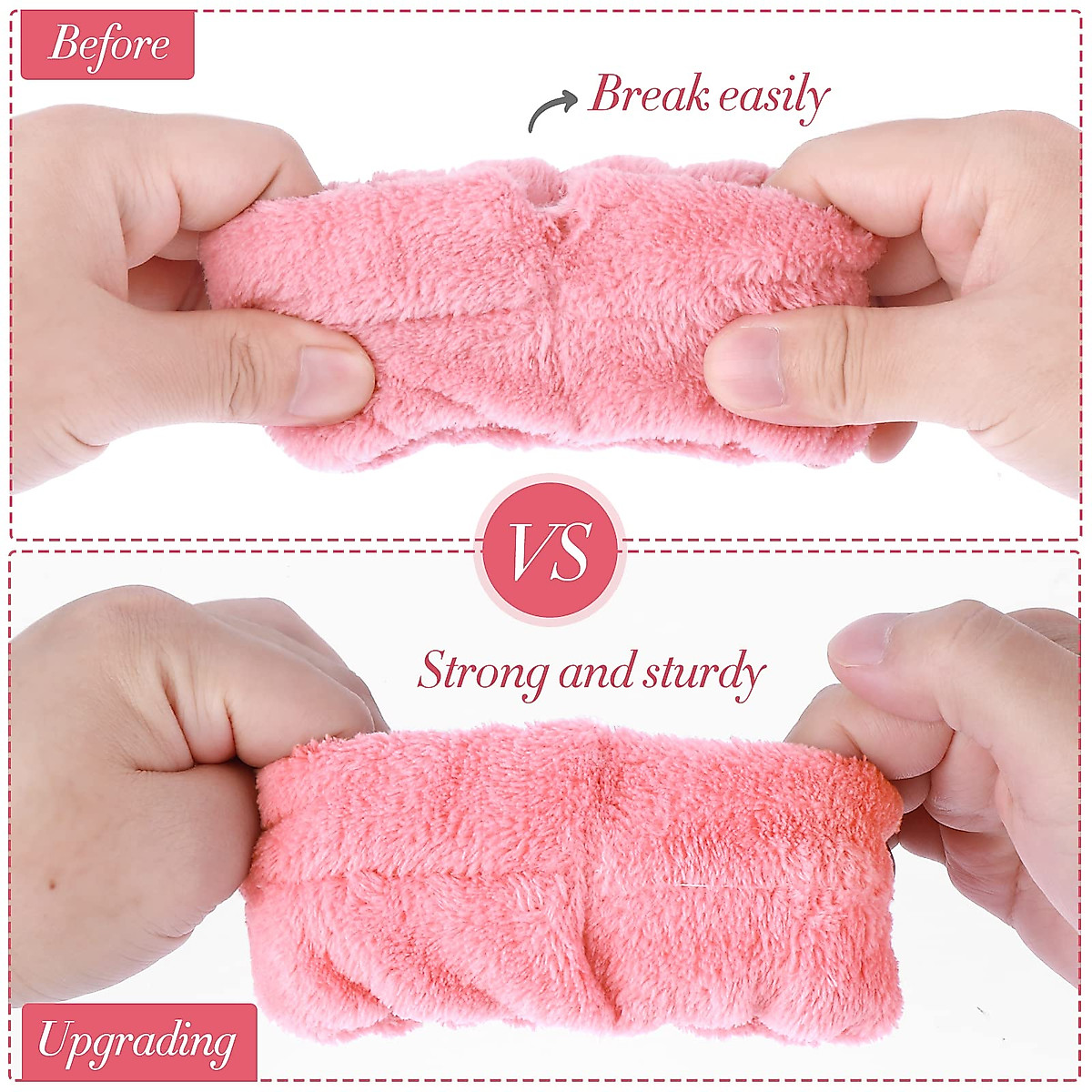 Sibba 2 Pieces Women's Microfiber Wrist Wash Bands, Absorbent Wristbands Wrist Sweatband for Girls Prevent Water from Spilling Down Your Arms (Pink)