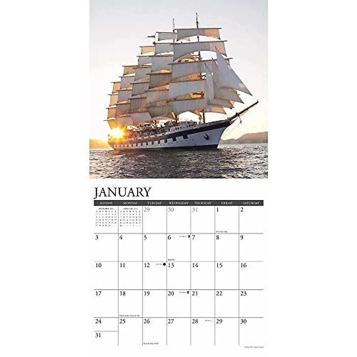 Tall Ships 2021 Wall Calendar