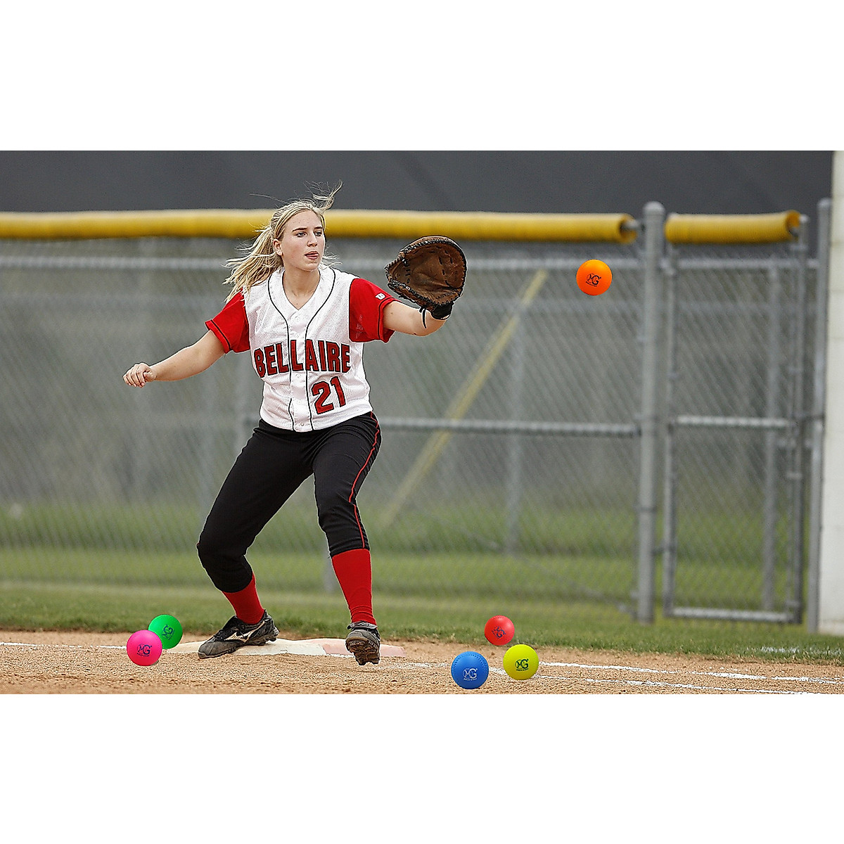 Macro Giant 3.5 Inch (dia.) PU Foam Softball, Set of 18, Multicolors, Baseball Training Practice, Playground Ball, Parenting Activity, Kids Sports Toy Ball