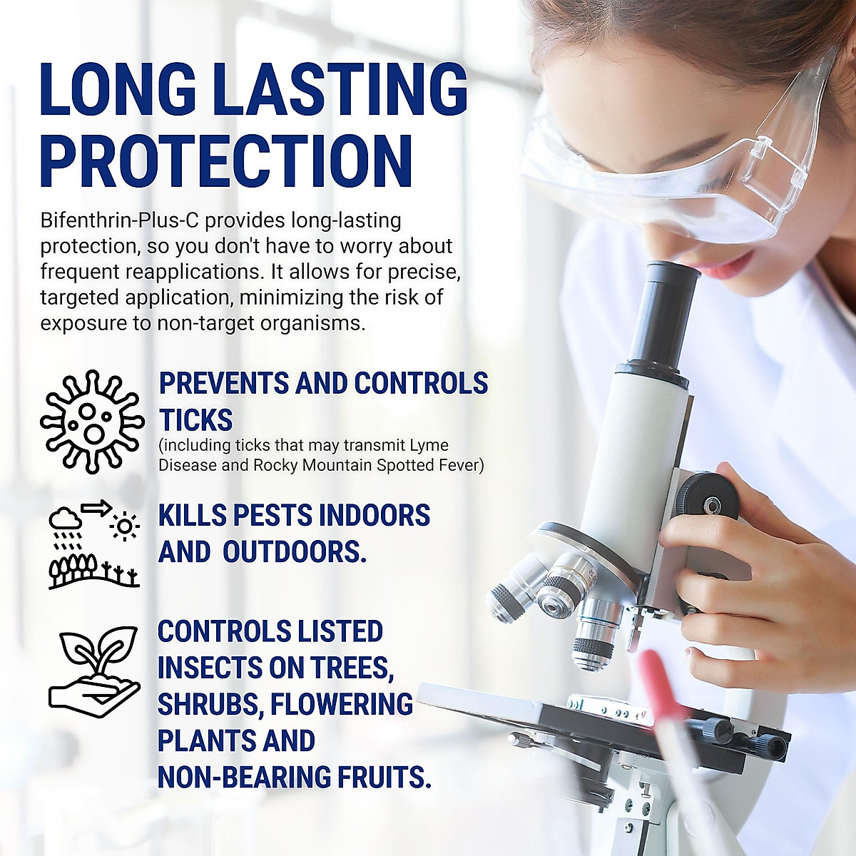 Bifenthrin-Plus-C Insecticide (16 oz) - Roach Killer Indoor Infestation, Termite Treatment, Ant Control & Wasp Spray - Home Defense Pest Control, Residential, Commercial, and Industrial Use