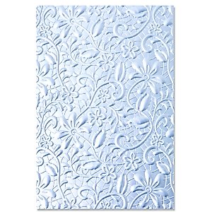 Sizzix 3-D Textured Impressions Embossing Folder Lacey by Kath Breen, 665324, Multicolor