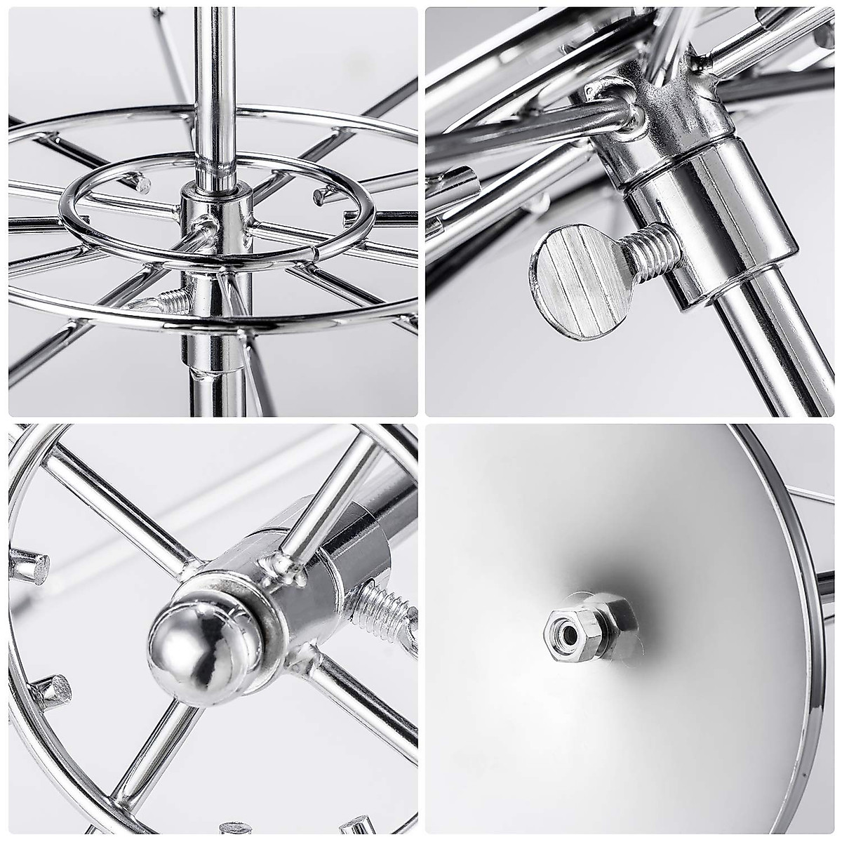 Polmart Heavy Duty Adjustable 2-Tier Countertop Spinner Display Stand, with Adjustable Height & Tiers