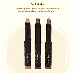 Bobbi Brown Mini Long-Wear Cream Shadow Stick Set - Dusty Mauve, Golden Pink, Vanilla