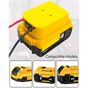 Power Wheel Battery Adapter Converter Kit Fit for DeWalt 18V 20V Battery, Speed Controller Kit, with Fuse and Wire Terminals & Protective Box & Voltage Display & Low Voltage Protection